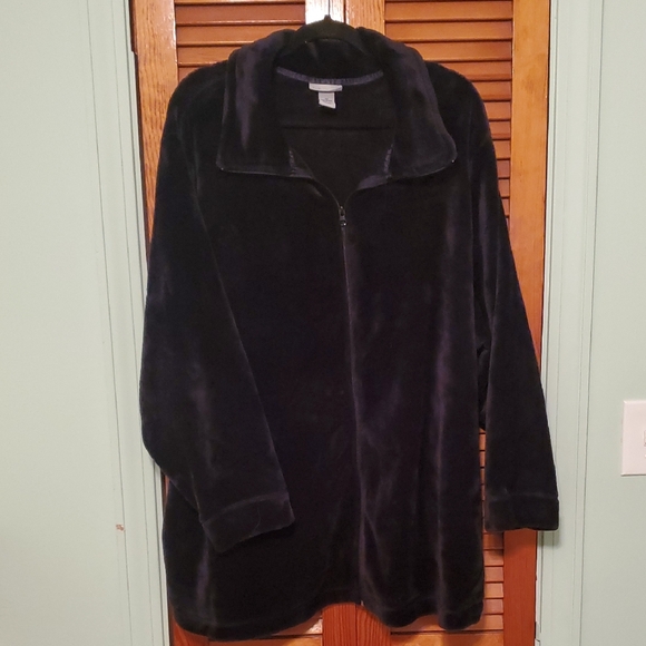 Catherines | Jackets & Coats | Catherines Black Teddy Jacket | Poshmark